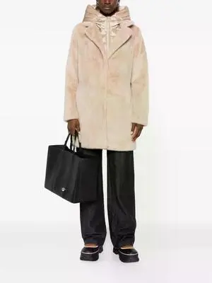 BOMBOOGIE Paneled Hooded Coat