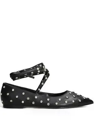 ANDREA CARRANO Studded Wraparound Ballet Flats