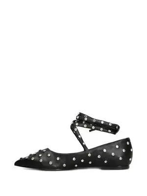 ANDREA CARRANO Studded Wraparound Ballet Flats