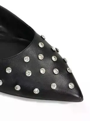 ANDREA CARRANO Studded Wraparound Ballet Flats