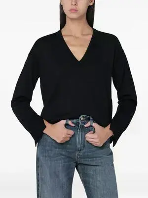 ROBERTO COLLINA V-neck Cuffed Pullover