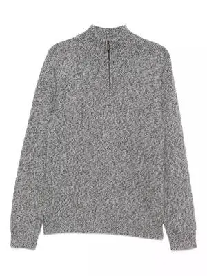 Eric Bompard Marl Zip-fastening Sweater - Grey