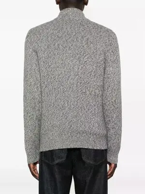 Eric Bompard Marl Zip-fastening Sweater - Grey