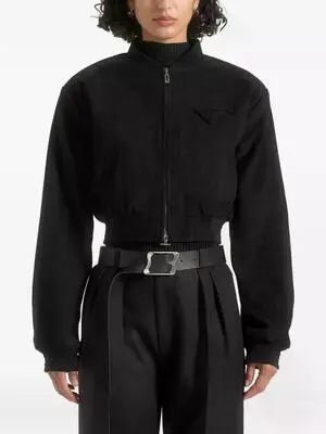 Manière De Voir Monique Wide-shoulder Zip Jacket - Black