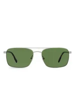 Lacoste Double Bridge Rectangular Sunglasses - Silver