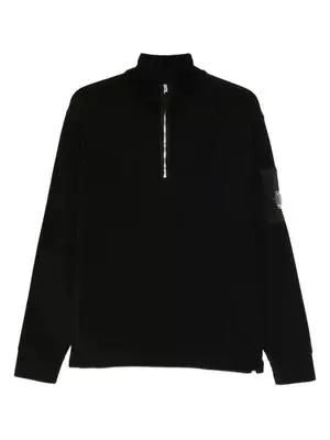 C.P. COMPANY Lens-detail Half-zip Sweater - Black
