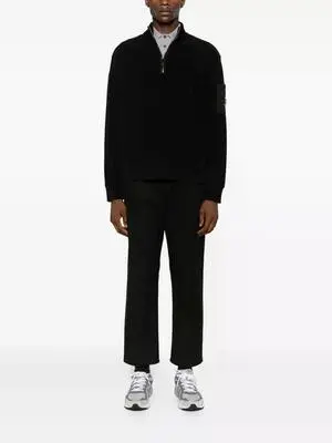 C.P. COMPANY Lens-detail Half-zip Sweater - Black