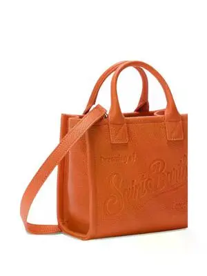 MC2 SAINT BARTH Embossed-logo Mini Tote Bag - Orange