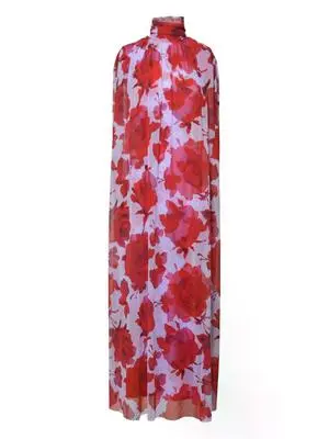 MSGM Floral High-neck Dress