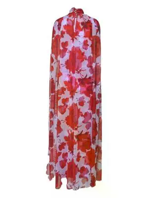 MSGM Floral High-neck Dress