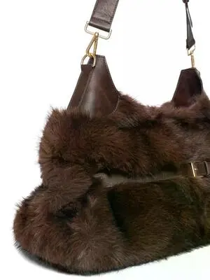 Manière De Voir Cali Fur Panel Duffle Bag