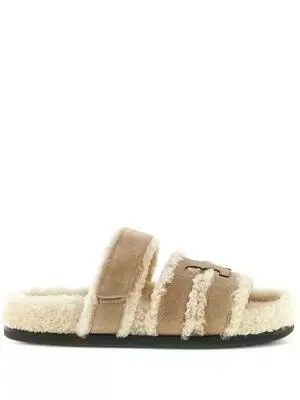 Tory Burch Shearling Slides