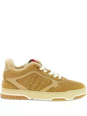 Gucci Re-web Suede Leather Sneakers - Neutrals