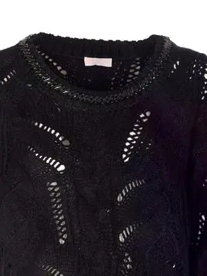 Liu Jo Knitted Sweater With Chain Embellishments