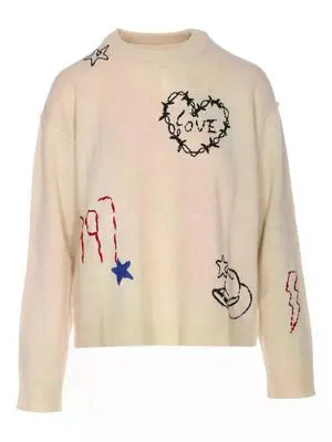 Zadig&Voltaire Embroidered Crewneck Sweater - Neutrals