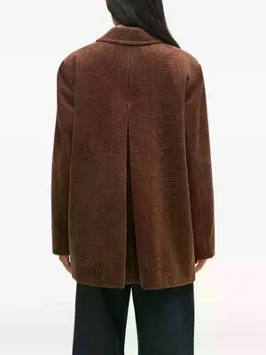 GANNI Long-sleeve Corduroy Blazer - Brown