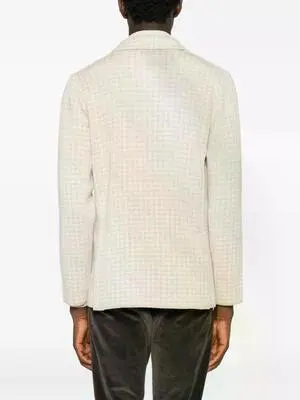LARDINI Double-breasted Houndstooth Jacket