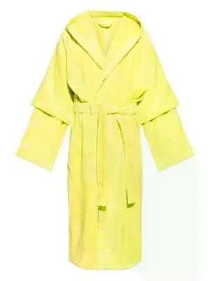 Off-White Hooded Robe - Yellow