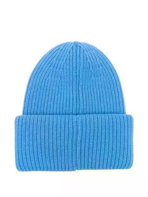 Moncler Logo-appliqué Beanie - Blue