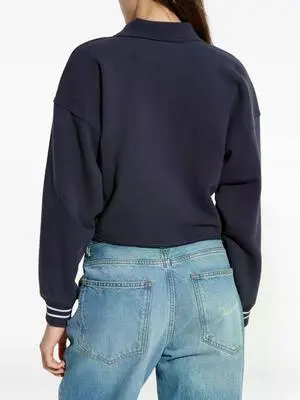 Off-White Logo-embroidered Polo Sweatshirt - Blue