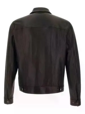 Tagliatore Leather Shirt Jacket