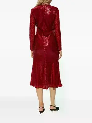 SELF-PORTRAIT Lurex-detail Silk Dress
