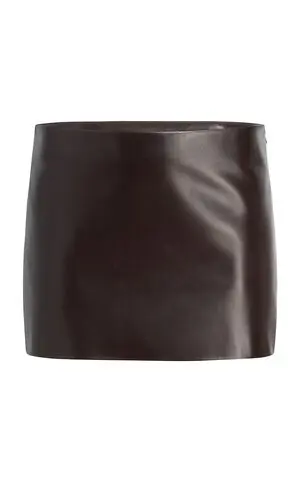 Mid-Rise Leather Skirts