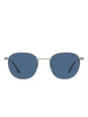 Lacoste Striped Oval-frame Sunglasses - Grey