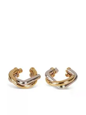 Jacquemus Doppio Intertwined Hoop Earrings - Gold
