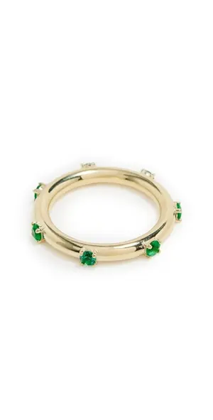 JENNA BLAKE 18k Gold Ring With Emerald