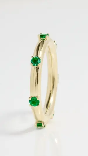 JENNA BLAKE 18k Gold Ring With Emerald