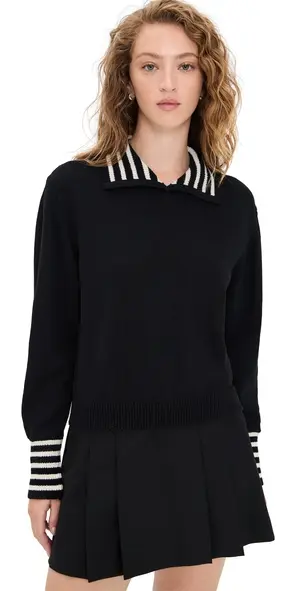 FRAME The Sailor Pullover - Black Multi
