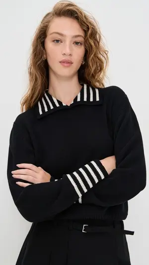 FRAME The Sailor Pullover - Black Multi