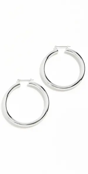 LUV AJ Amalfi Tube Hoop Earrings - Silver