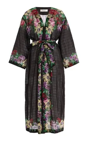 Sea Viktoria Cotton-blend Floral Robe - Multi