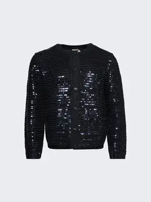 BODE Sequin Spotlight Cardigan - Black