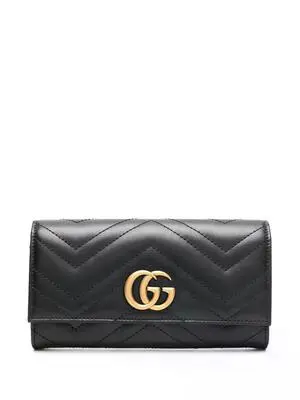 Gucci Gg Marmont Leather Continental Wallet Black