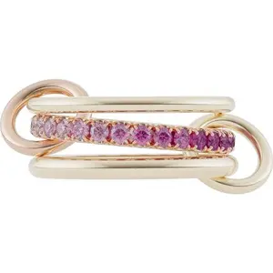 SPINELLI KILCOLLIN Petunia Ombré Pink Sapphire Linked Ring - Yellow Gold