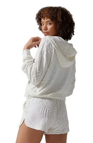 TAVI Palm Terry Zip Hoodie - Coconut