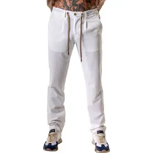 MACEOO Everyday Ebony Slim Fit Trousers - Coconut White