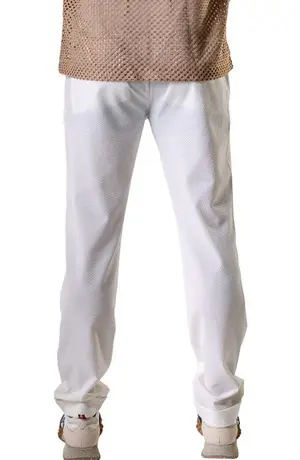 MACEOO Everyday Ebony Slim Fit Trousers - Coconut White