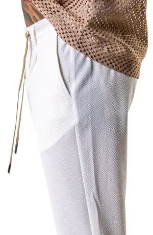 MACEOO Everyday Ebony Slim Fit Trousers - Coconut White