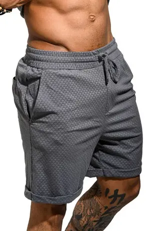 MACEOO Cotton Blend Drawstring Shorts - Grey