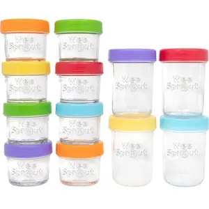 WEESPROUT Glass Food Storage Jars With Lids - Bright Variety