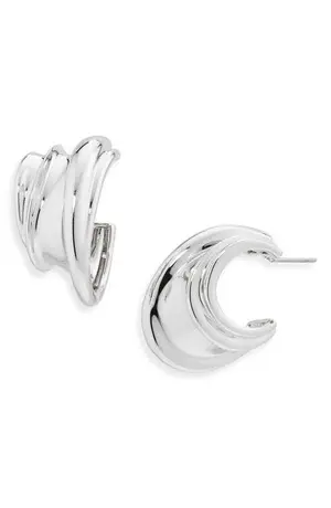 Jenny Bird Leona Hoop Earrings - High Polish Silver