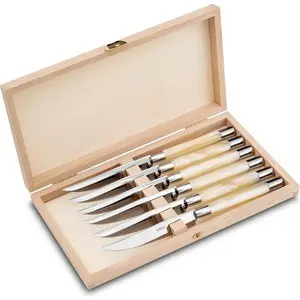 CAPDECO Contybox Of 6 Steak Knives Pearl