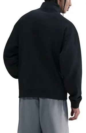 Nike Solo Swoosh Fleece Quarter-zip Pullover - Black/white