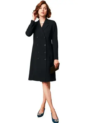JESSICA LONDON Double-breasted Jacket Dress - Black
