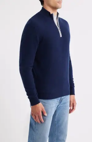 Johnnie-o Niccolo Cashmere Quarter Zip Sweater