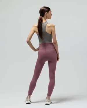 REFORMER Compression Legging With Fused Waistband - Mauve